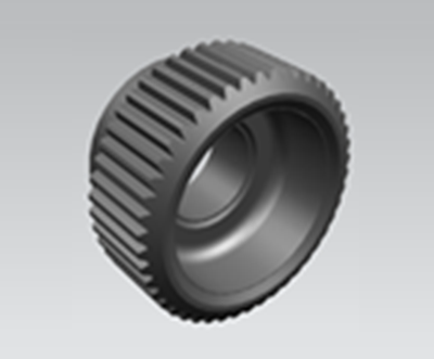 3D rendering of a mechanical adapter, showing its connection points and ...