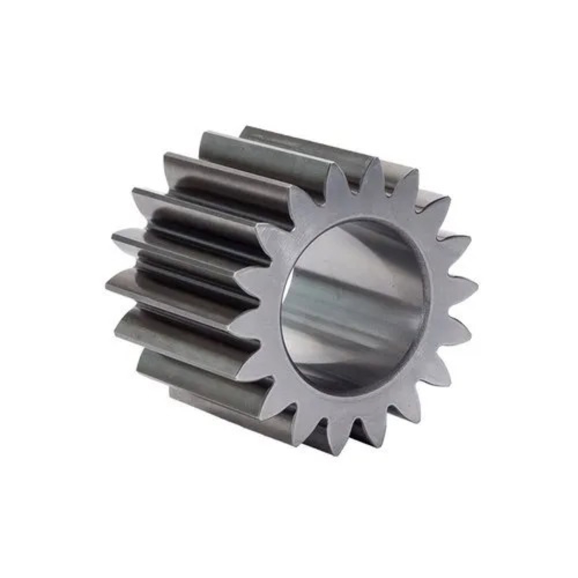 Pinion gear with a circular shape and teeth designed for engaging with ...